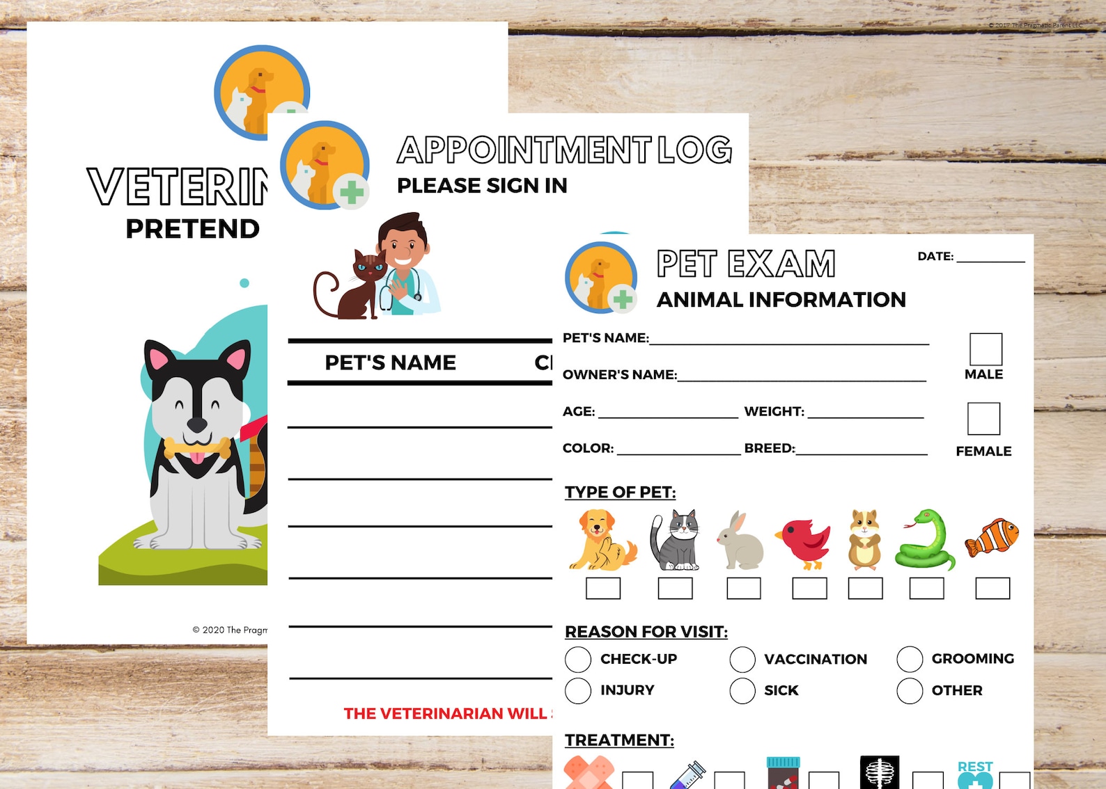 Veterinarian Doctor Kit, Pretend Play Vet, Pretend Vet, Kids Pretend ...
