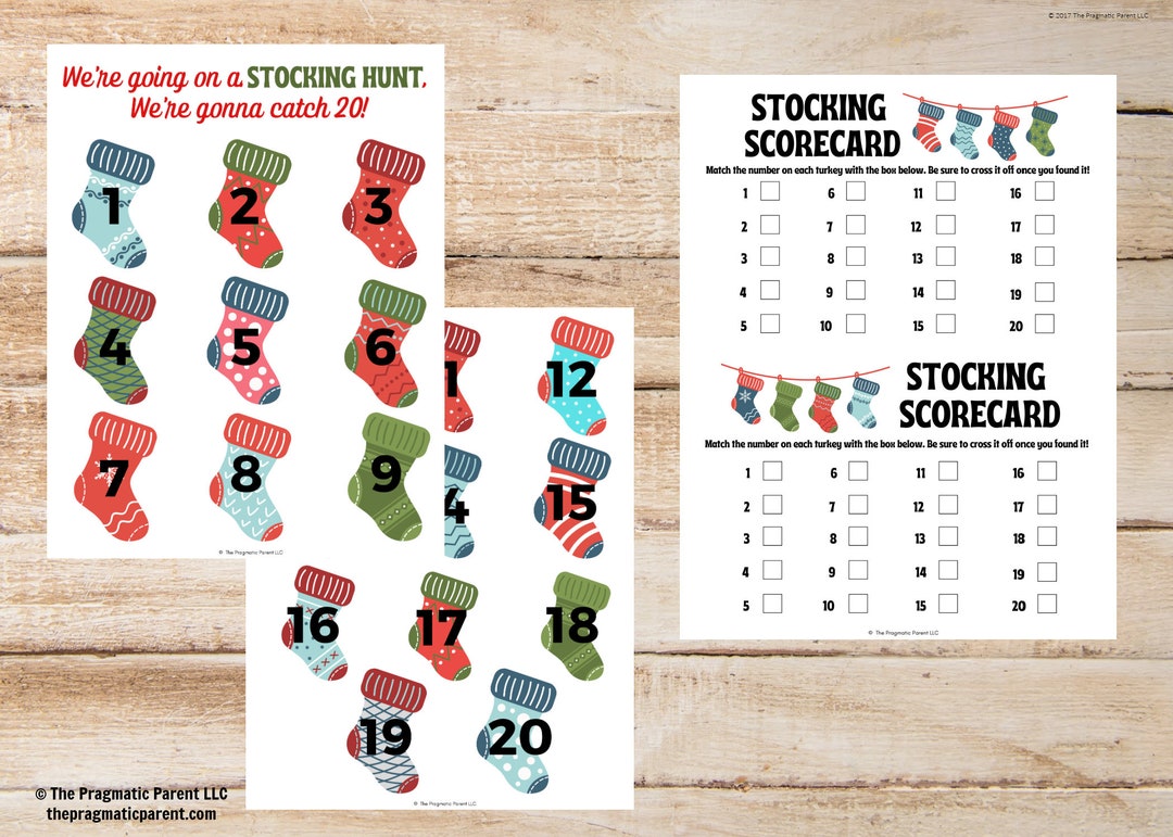 Christmas Stocking Scavenger Hunt, Kid's Scavenger Hunt, Christmas ...