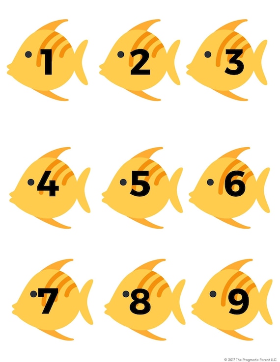 Goldfish Number Scavenger Hunt Preschoolers Kindergartener | Etsy
