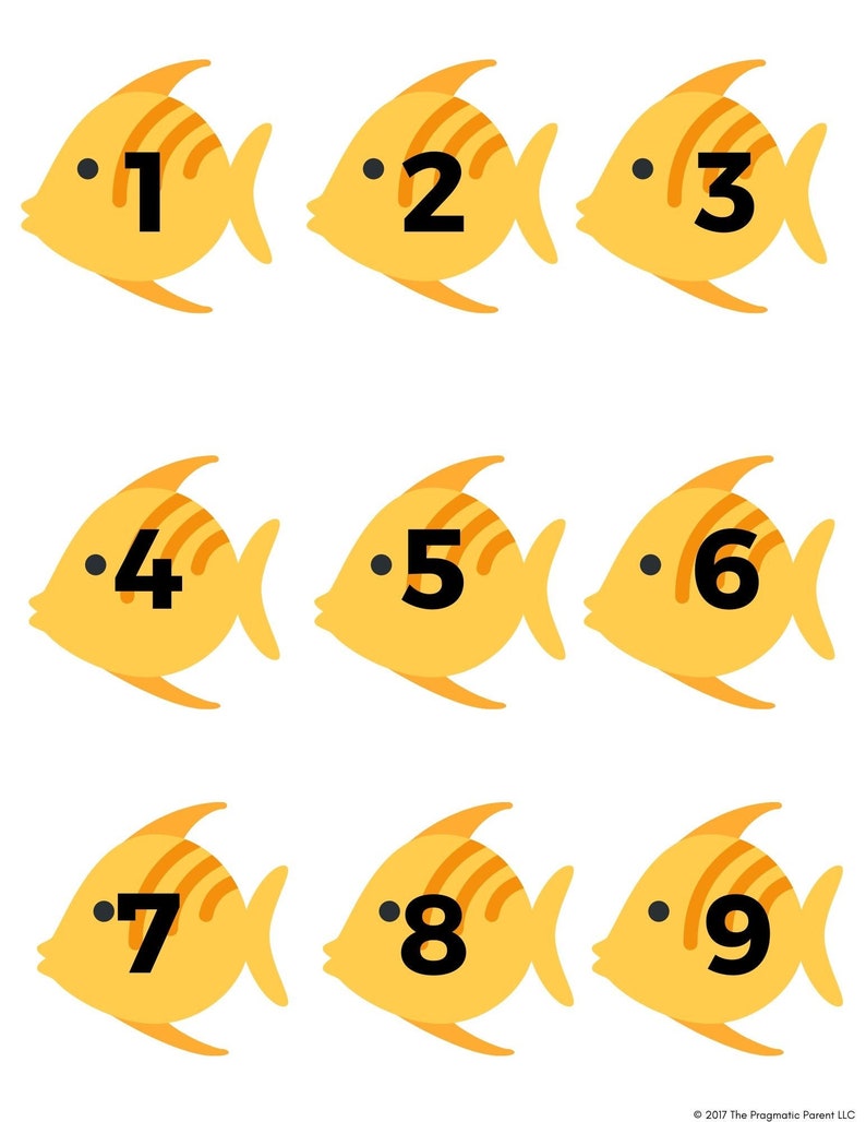 Goldfish Number Scavenger Hunt, Preschoolers, Kindergartener, Number ...