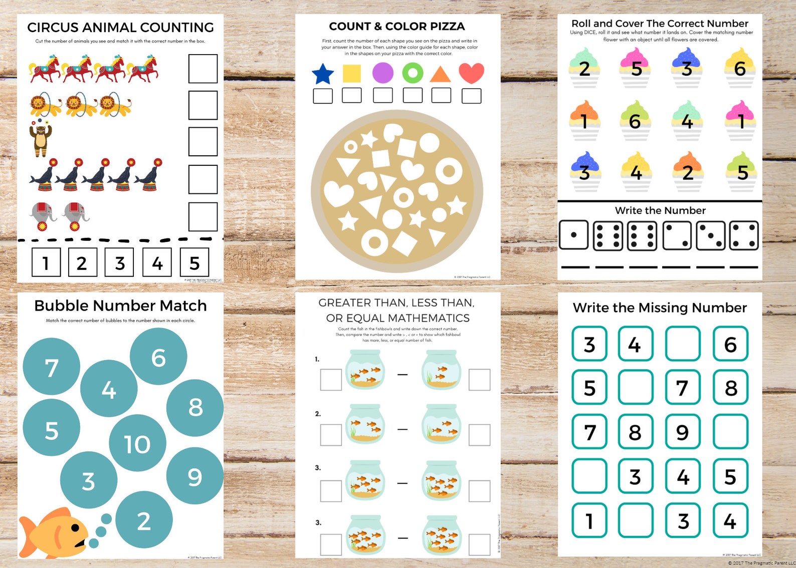 Numbers & Counting BUNDLE (45 Worksheets) - Count Worksheet, Addition ...