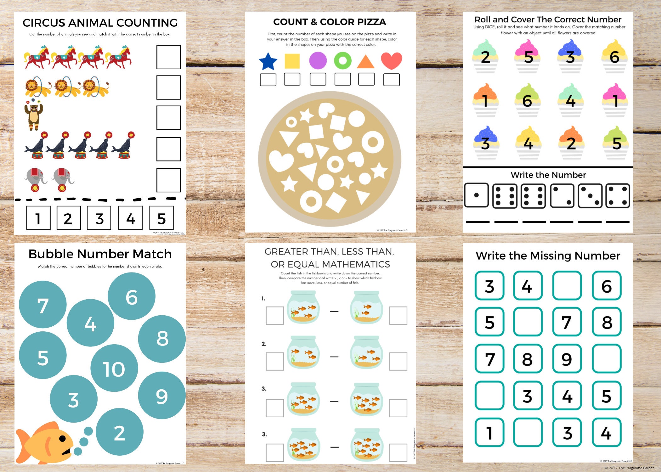 Numbers & Counting BUNDLE (45 Worksheets) - Count Worksheet, Addition ...