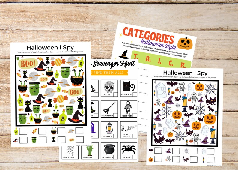 Kids Printable Halloween Activity Sheets, Spooky, Fun Halloween Games ...