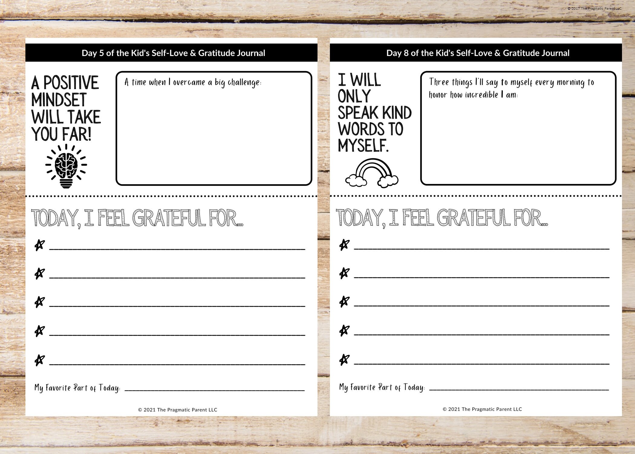 30 Days of Kids Self Love & Gratitude Journal Printable, Kids Gratitude ...