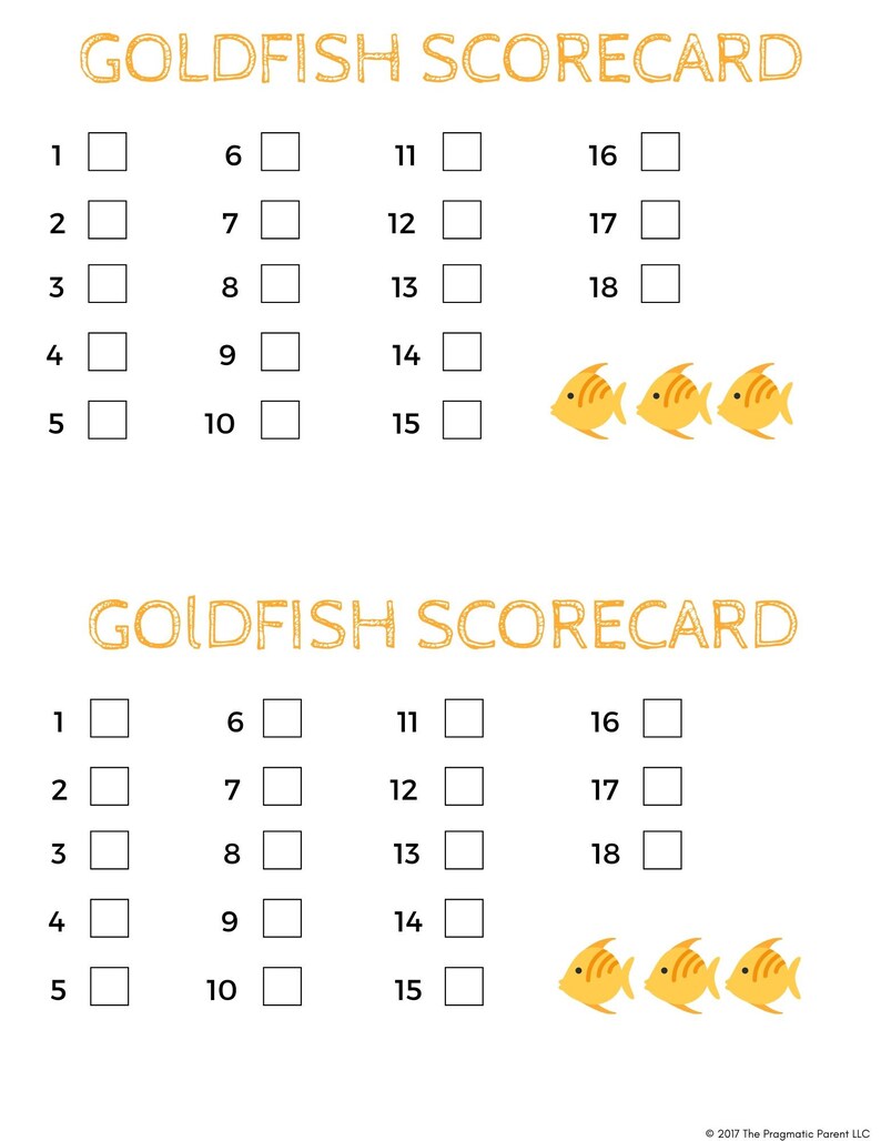 Goldfish Number Scavenger Hunt, Preschoolers, Kindergartener, Number ...