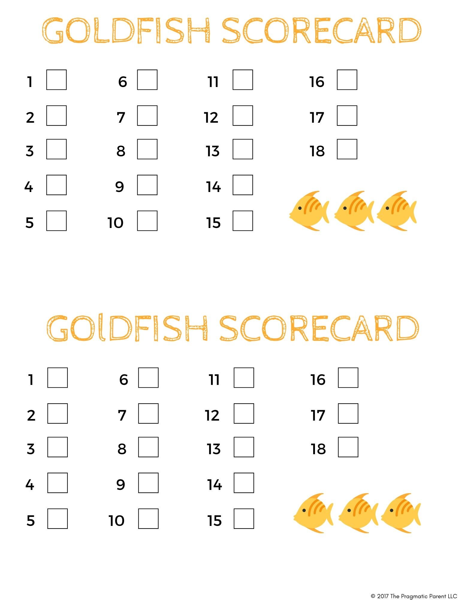 Goldfish Number Scavenger Hunt, Preschoolers, Kindergartener, Number ...