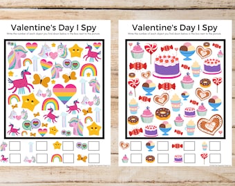 I Spy Valentines Day Printable Game for Kids Preschool - Etsy
