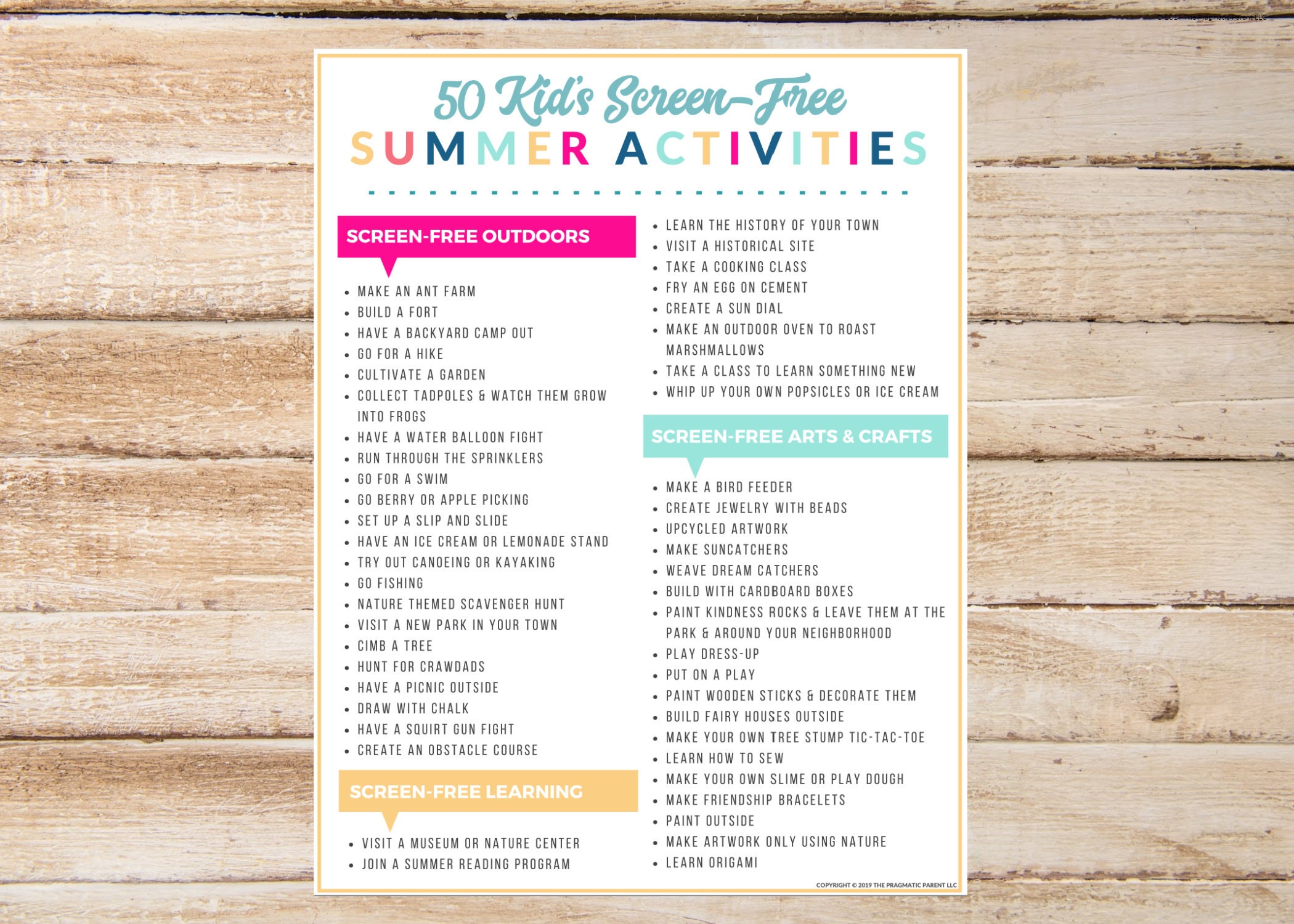 50 Screen Free Activities for Kids, Screentime Rules, Screen Time ...