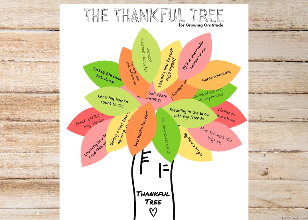 Thankful Tree Activity, Kids Thanksgiving Activity, Kids Gratitude ...