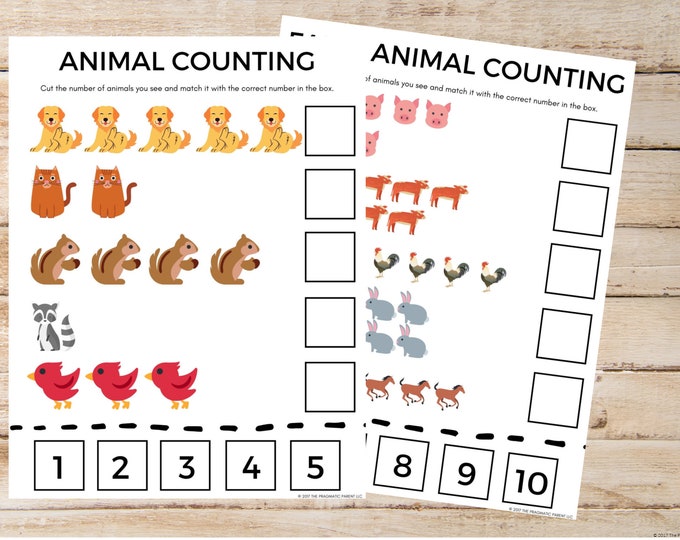 Counting Worksheets, Learning to Count Worksheet, Kindergarten ...
