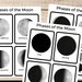 Phases of the Moon Flashcards, Moon Phases Printable Flash Cards, Moon ...