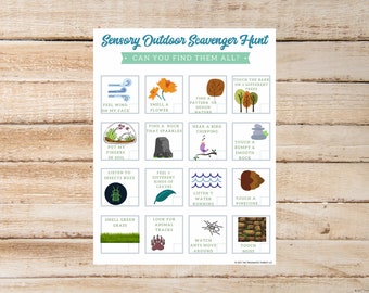 2 Printable Nature Outdoor Scavenger Hunt Worksheets, Activity for Kids ...