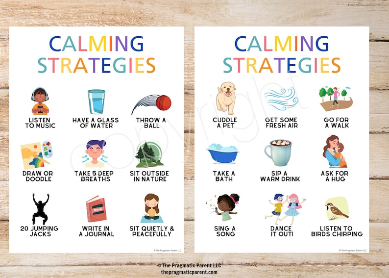 Calming Strategies for Kids Poster, Calm Kids Printable, Self Regulate ...