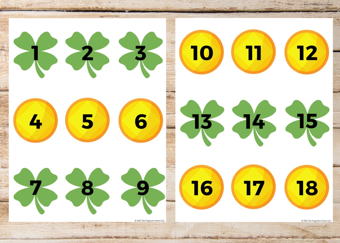 St. Patrick's Day Number Scavenger Hunt 1-25, Preschool, Kindergartener ...