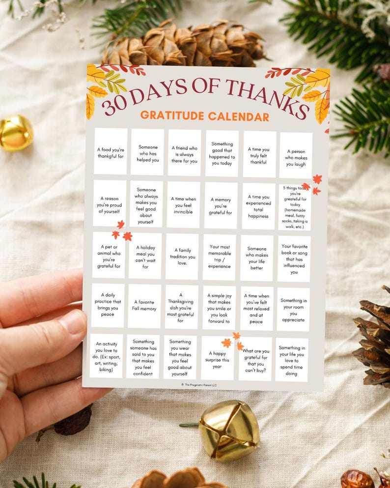 30 Days of Gratitude Challenge, Thanksgiving Challenge, Thanksgiving ...