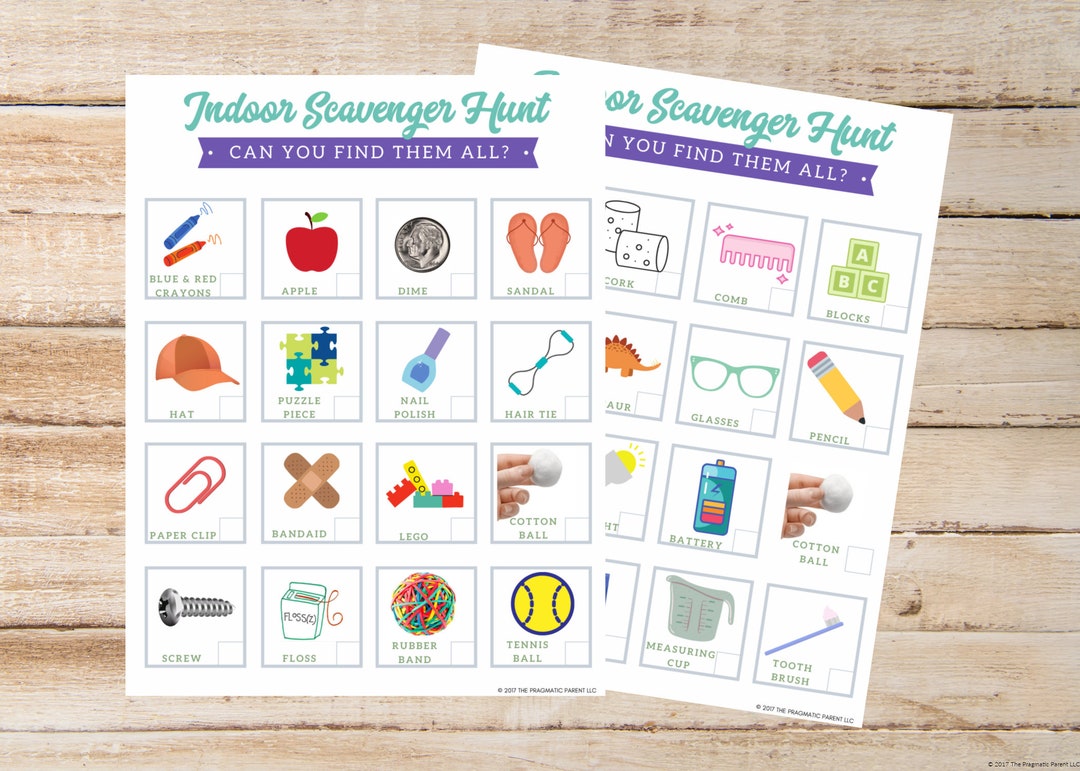 Indoor Scavenger Hunt, Indoor Activity for Kids, Scavenger Hunt, Fun ...