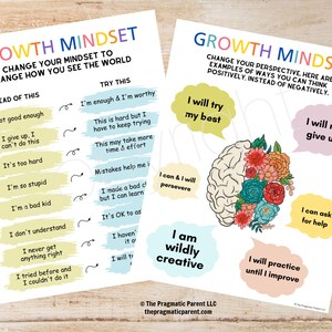 Growth Mindset Printable Posters, Growth Mindset, Social Emotional ...