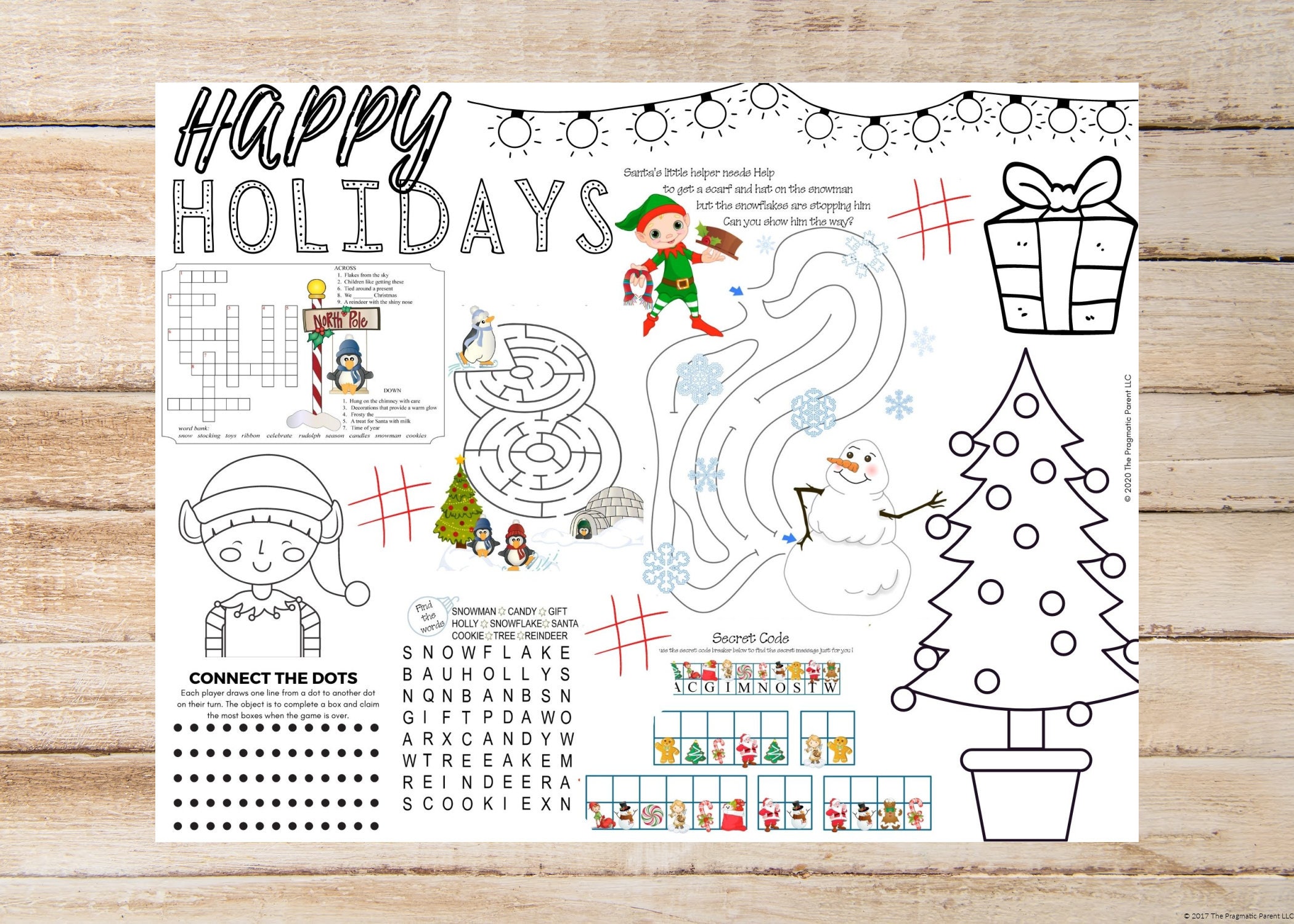 3 Kid's Christmas Activity Sheet, Christmas Printables, Kids Christmas ...