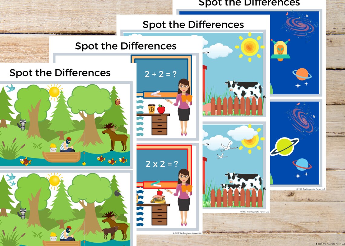 Spot the Difference Game for Kids, Kids Activity Sheet, Fun Kids ...