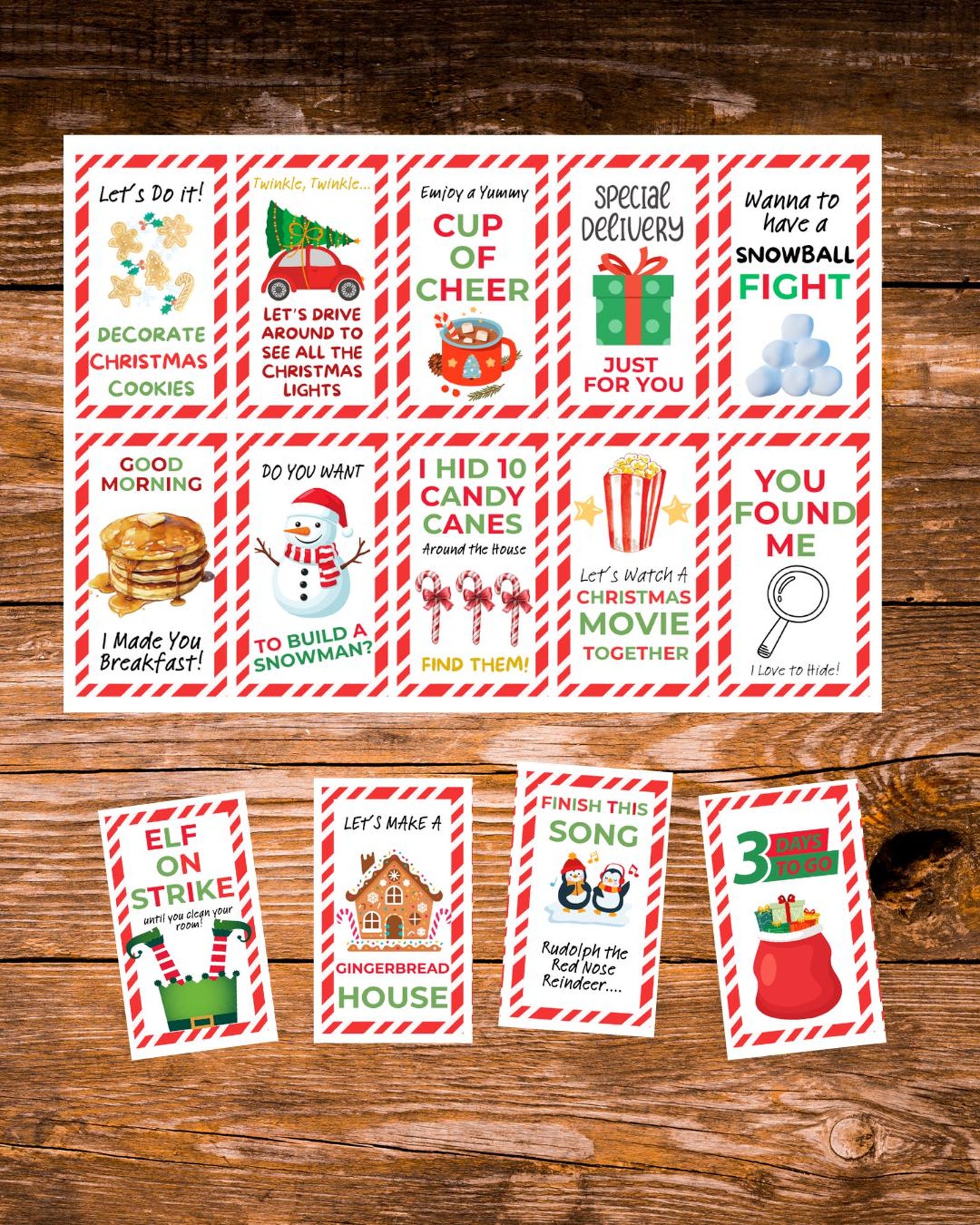 Elf Notes Cards Printable, Mini Elf Note, Elves Santa Christmas Party ...