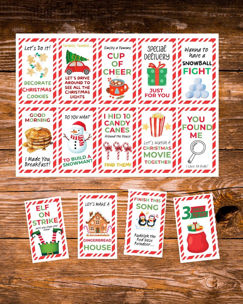 Elf Notes Cards Printable, Mini Elf Note, Elves Santa Christmas Party ...