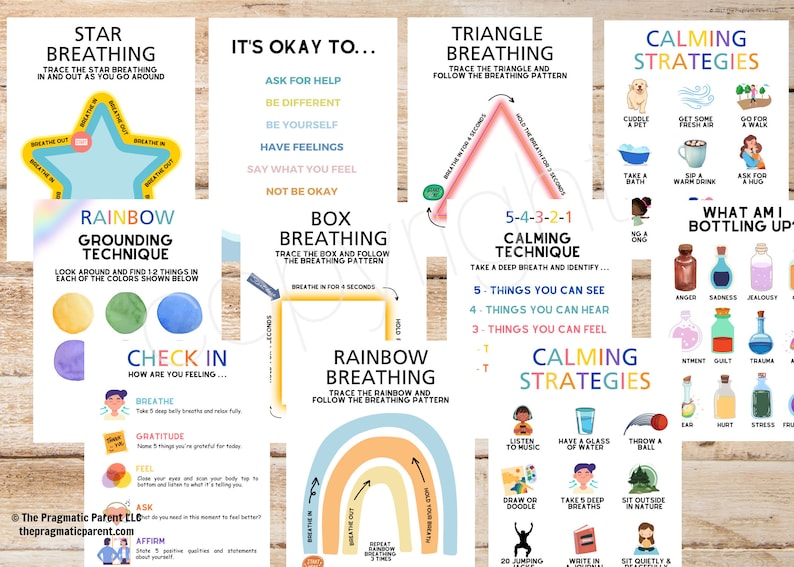 Calm Down Kit, Calming Corner, Calm Coping Skills for Kids, Self ...