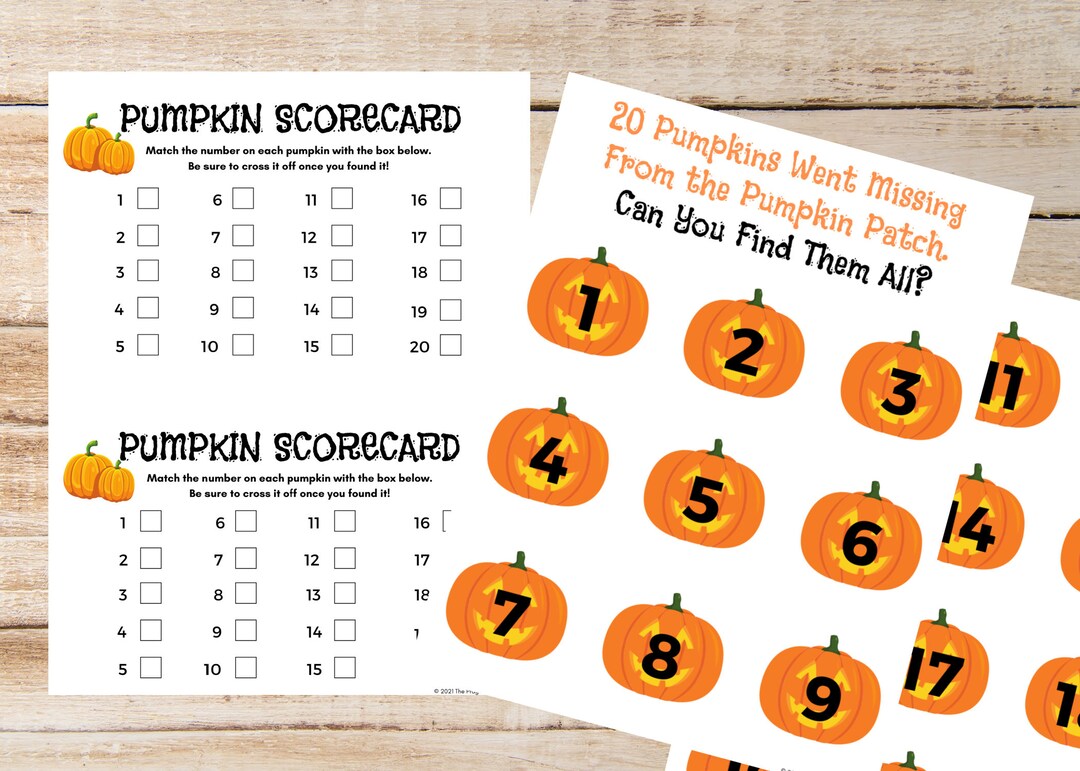 Halloween Pumpkin Scavenger Hunt, Kid's Scavenger Hunt, Halloween ...