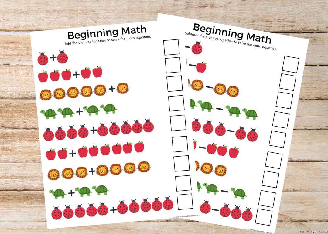Beginning Math, Learning to Add, Learning to Subtract, Preschool ...