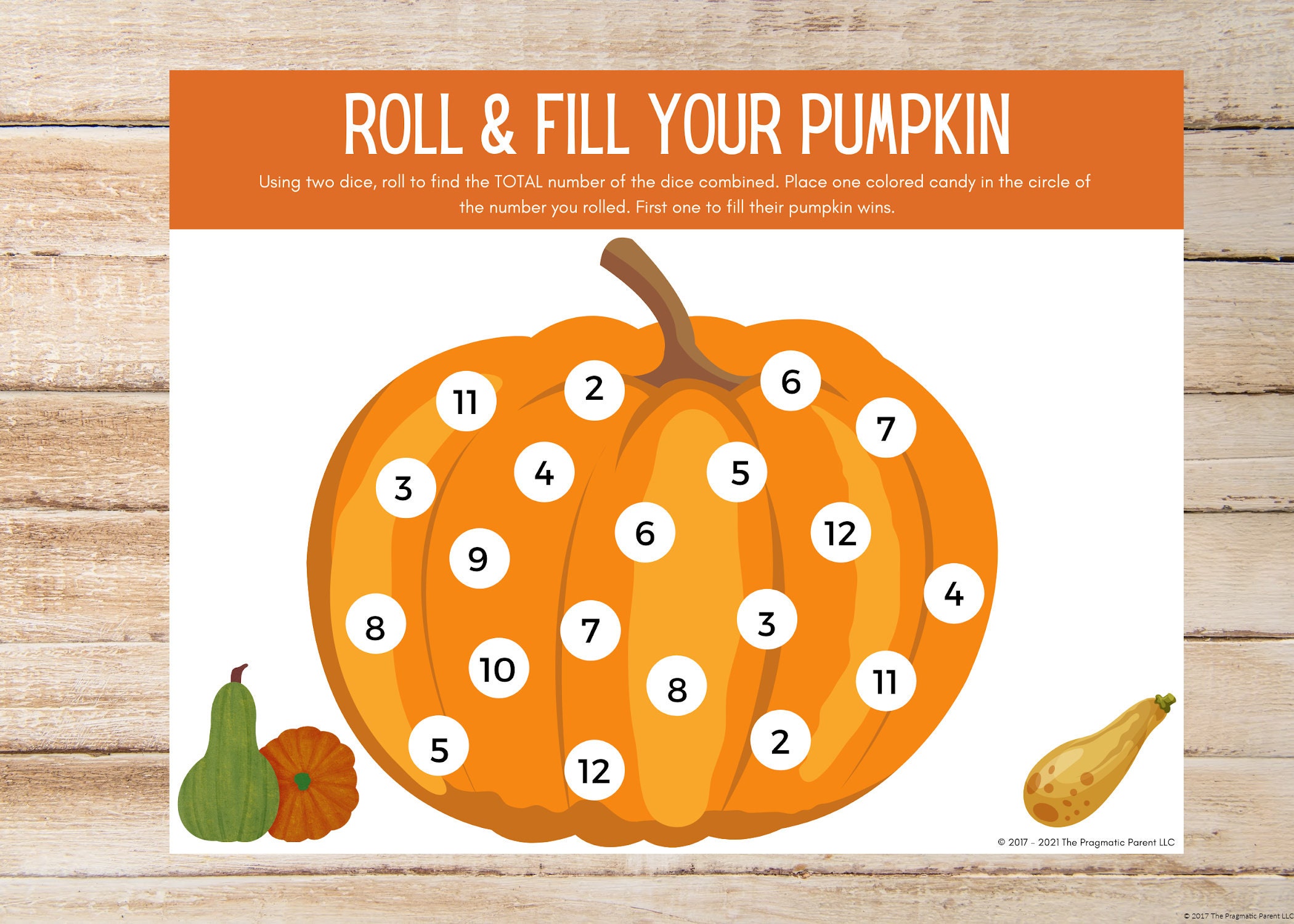 Halloween Pumpkin Kids Game: Roll A Pumpkin, Kid's Fall Pumpkin ...