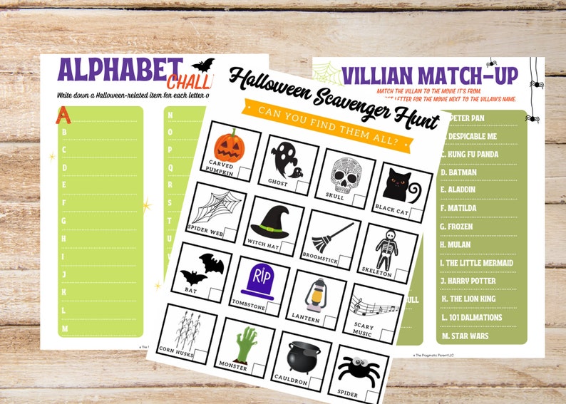 Kids Printable Halloween Activity Sheets, Spooky, Fun Halloween Games ...