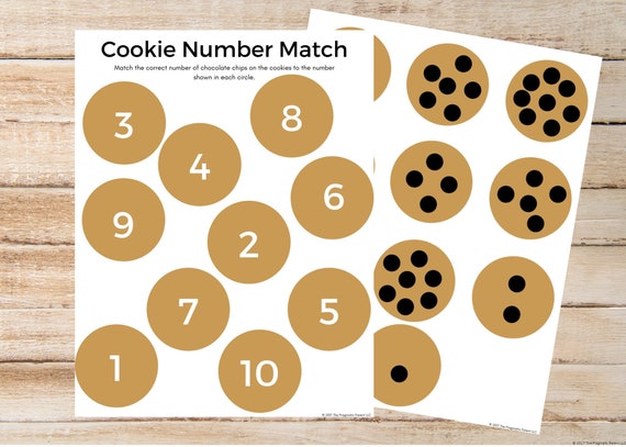 Cookie Number Matching Learning to Count Kindergarten - Etsy