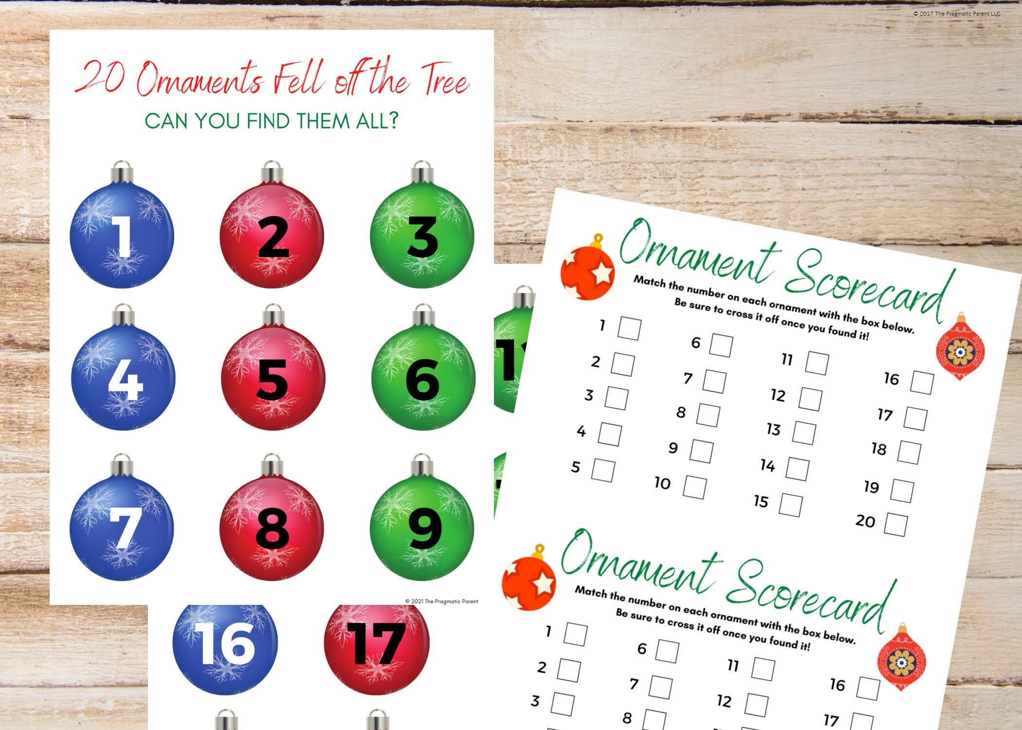 Christmas Ornament Scavenger Hunt, Kid's Scavenger Hunt, Christmas ...