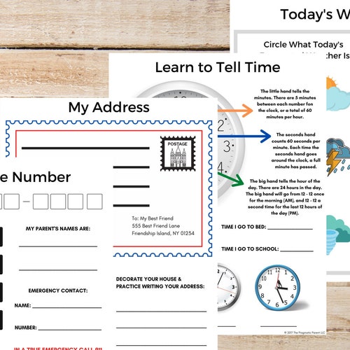 Life Skills Activity Sheet Instant Download Printable - Etsy