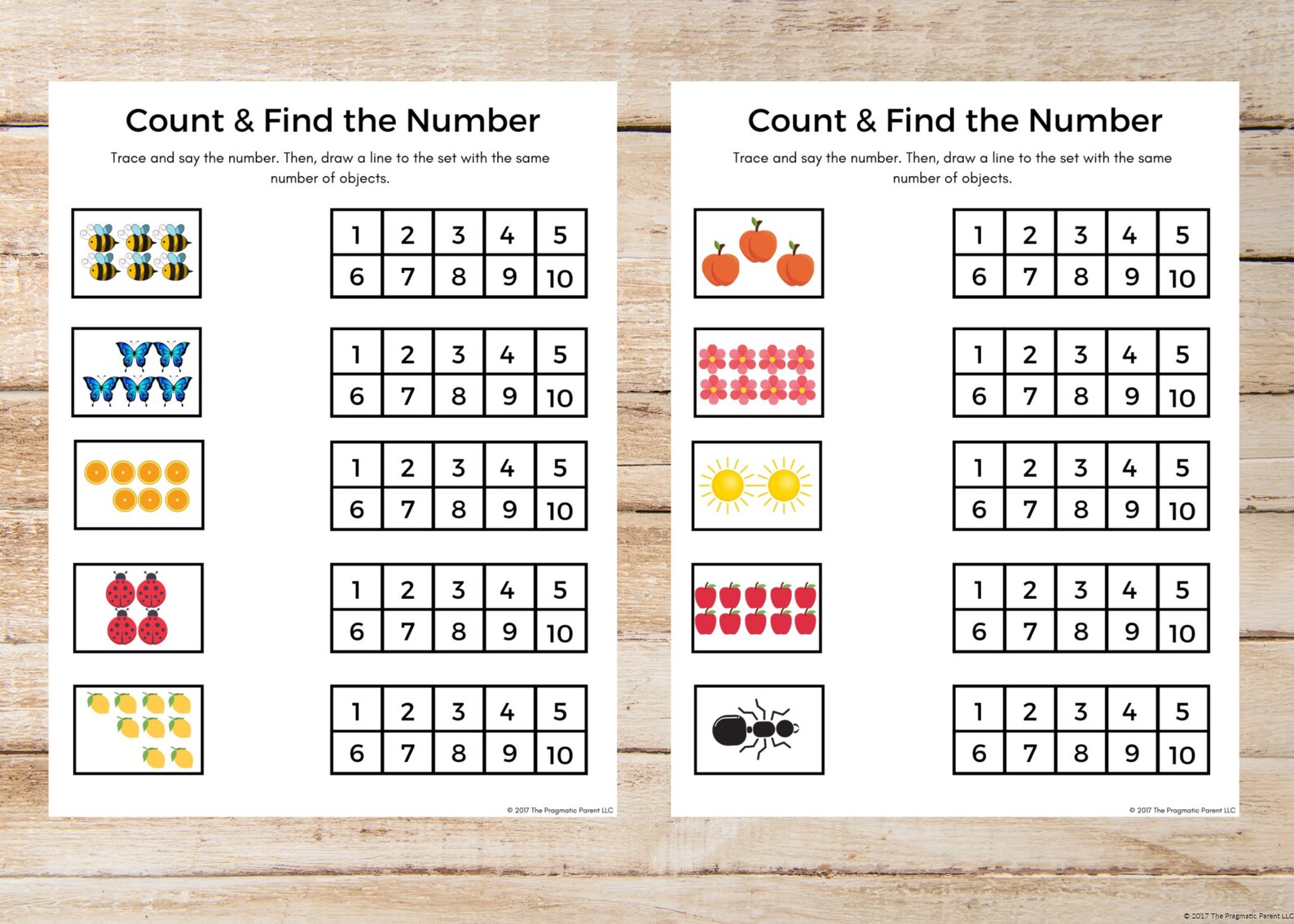 Numbers & Counting BUNDLE 45 Worksheets Count Worksheet, Addition ...