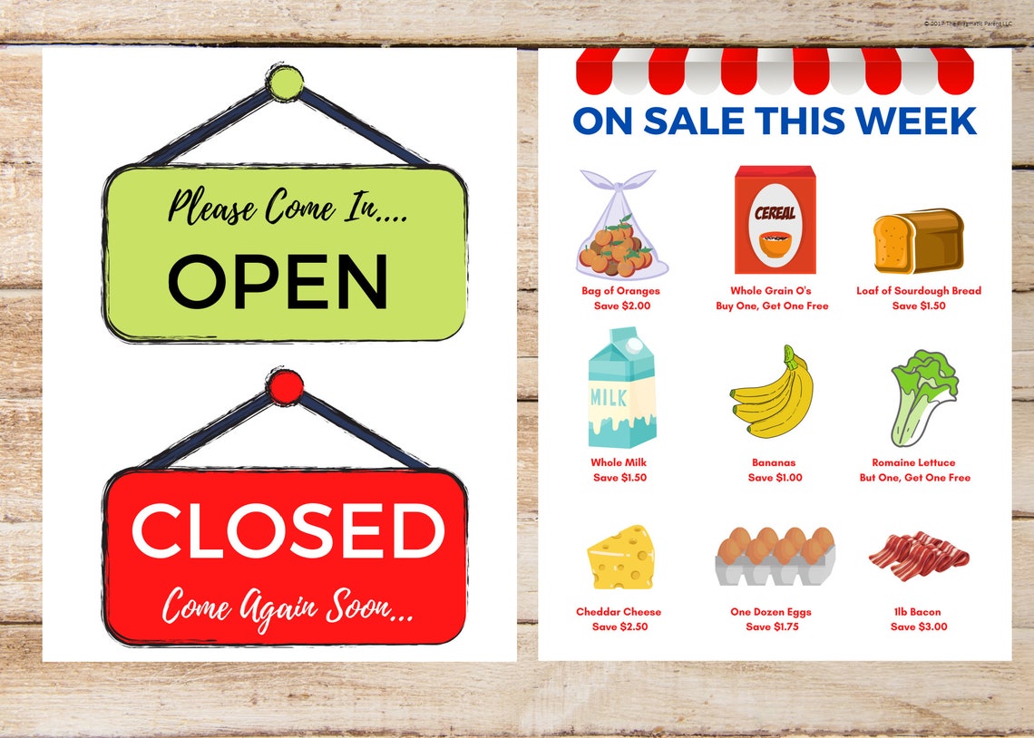 Pretend Play Grocery Store Kit Grocery Store Printables - Etsy