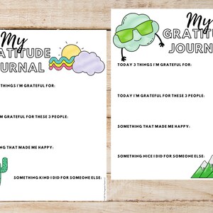 5 Kids Gratitude Printables, Kids Gratitude Journal, Gratitude Pages ...
