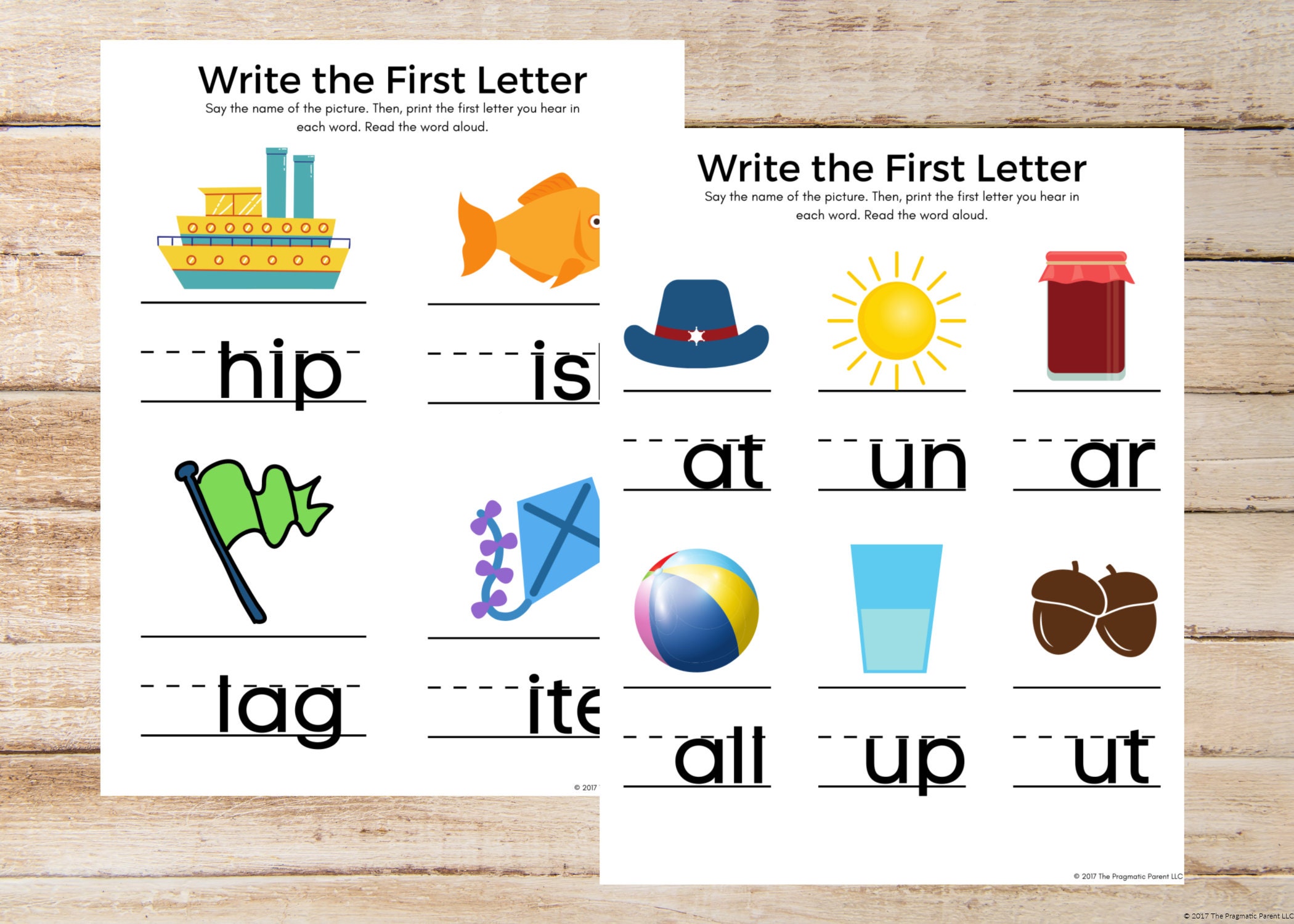 47 Worksheets Abcs / Phonics BUNDL, CVC Word Builder, Beginning Letter ...