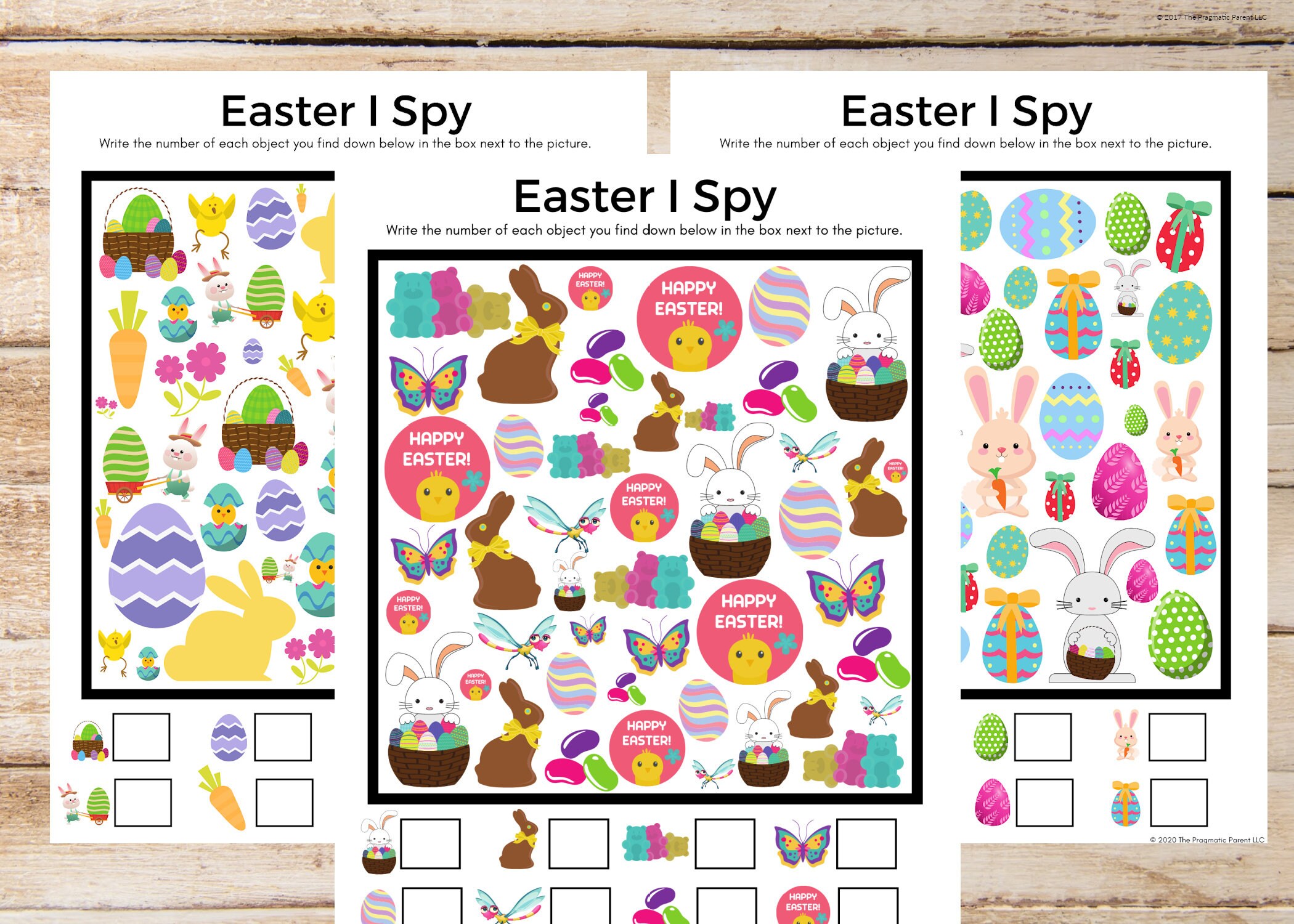 Easter I Spy Printable Activity Sheets, I Spy for Kids, I Spy Printable ...