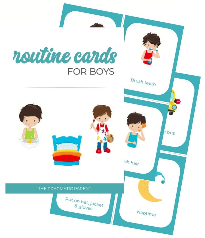 80 Boys Routine Cards, Routine Cards for Kids, Daily Routine Cards ...