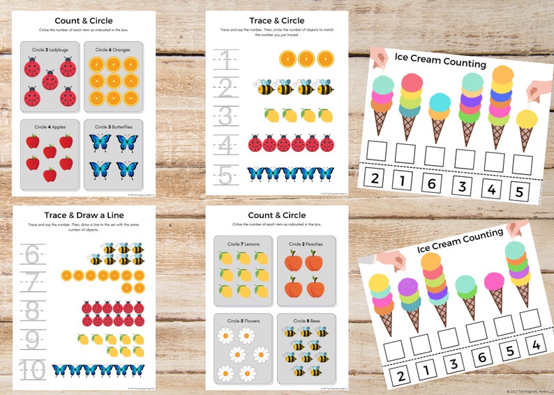 Numbers & Counting BUNDLE (45 Worksheets) - Count Worksheet, Addition ...