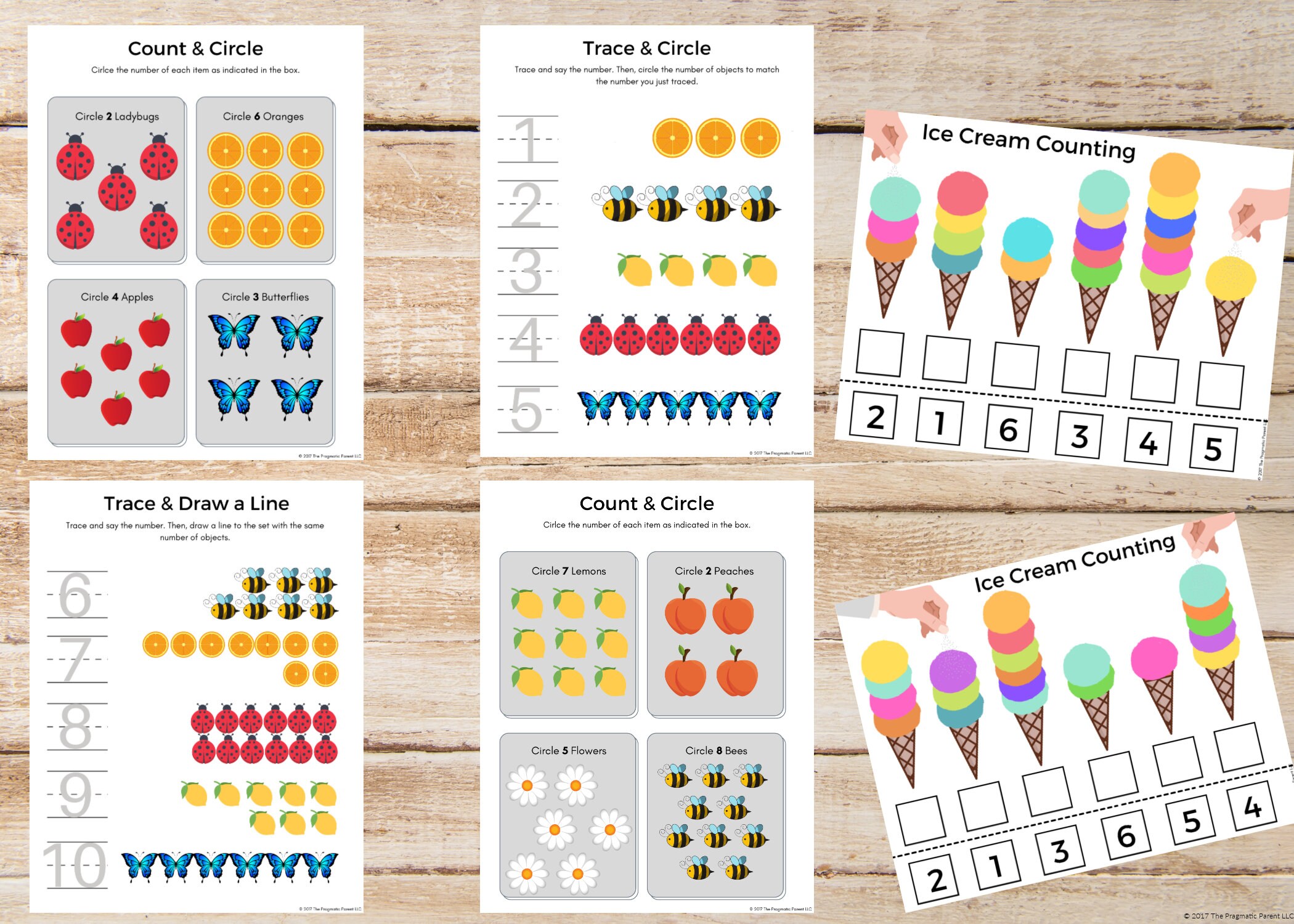 Numbers & Counting BUNDLE (45 Worksheets) - Count Worksheet, Addition ...