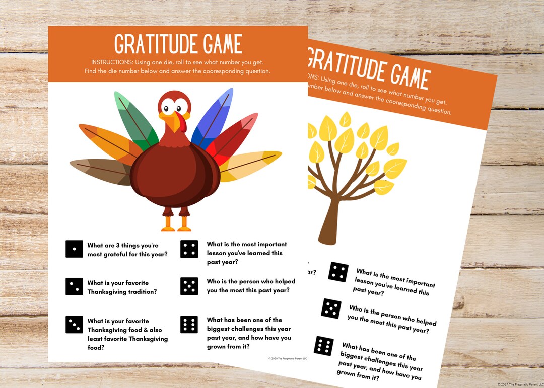 Thanksgiving Kids Table Game: Gratitude Game, Kid's Thanksgiving ...