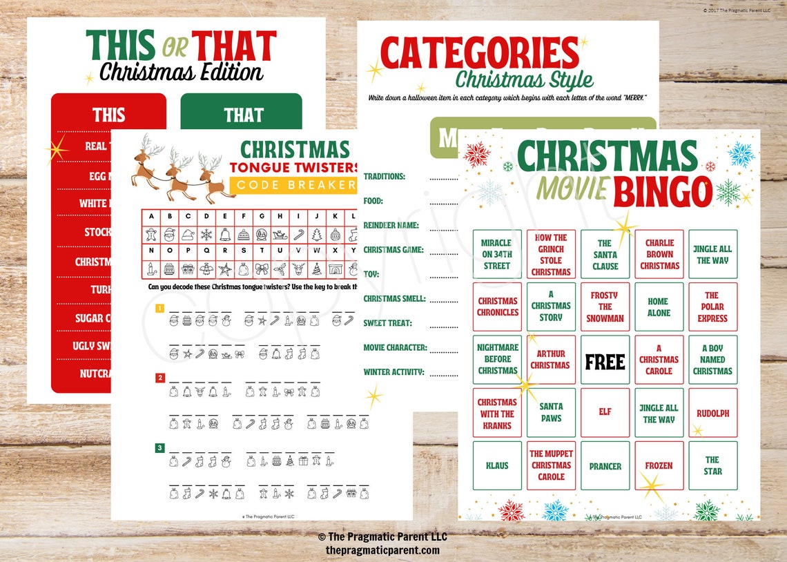 Christmas Activity Pages, Kids Printable Christmas, Christmas ...