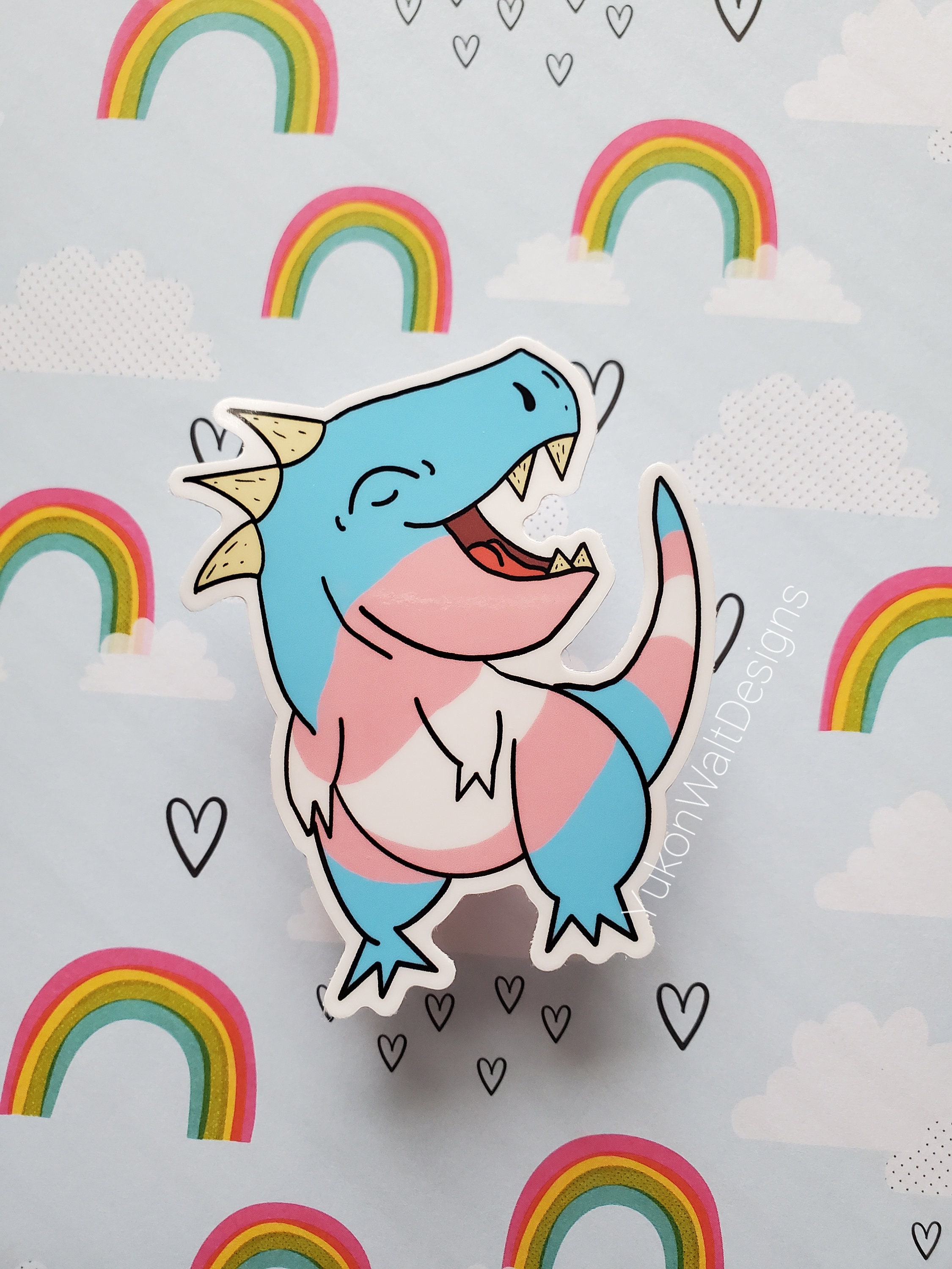 Transgender Pride Dino Dinosaur Vinyl Sticker Decal Pride - Etsy