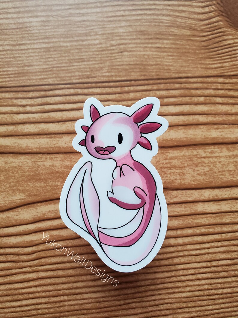 Axolotl Vinyl Sticker Amphibian Sticker Aquarium Stickers | Etsy