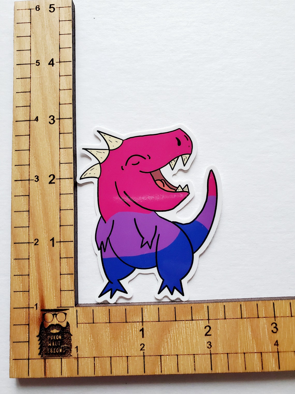 Bisexual Pride Dino Dinosaur Vinyl Sticker Decal Pride - Etsy