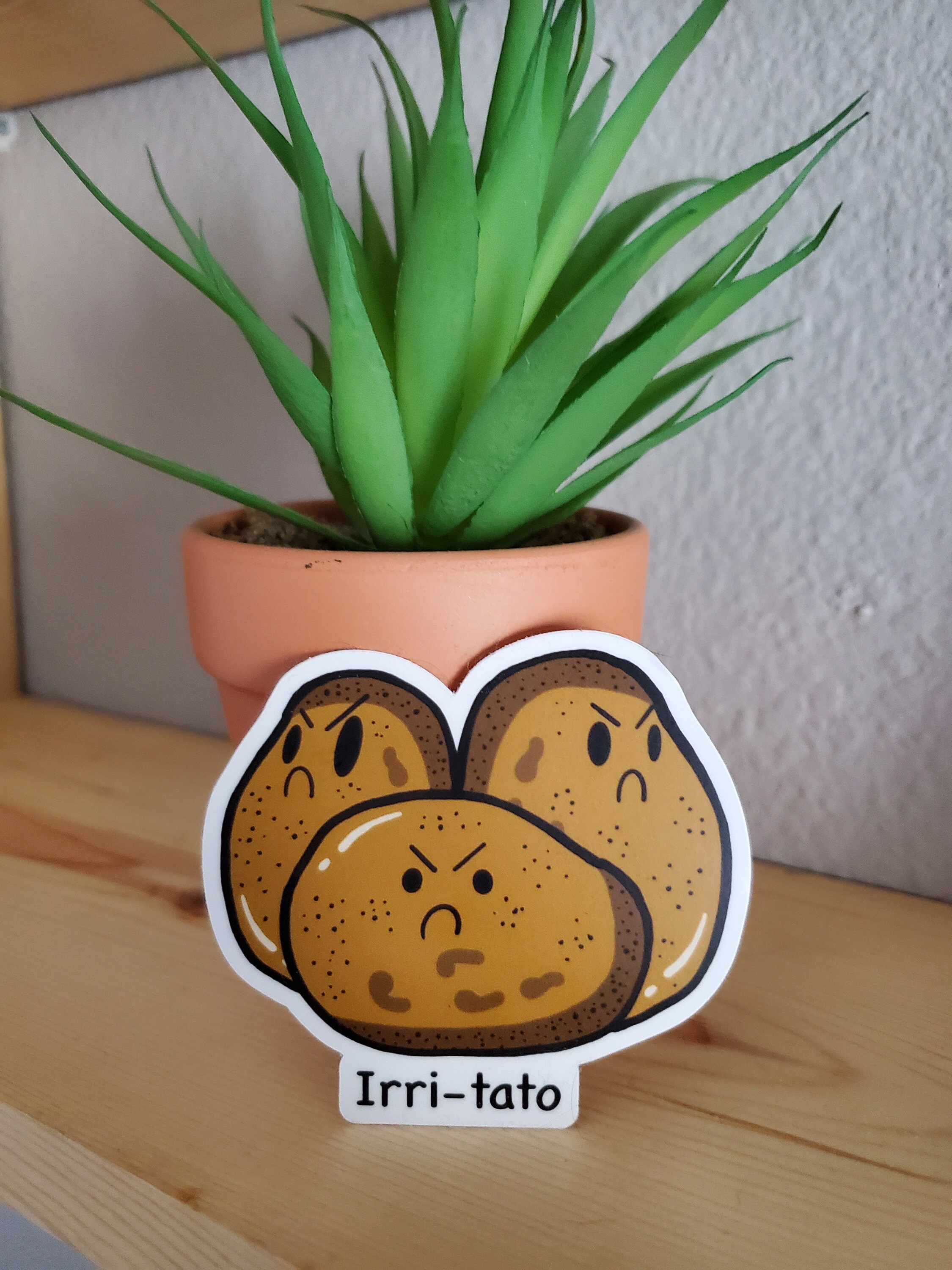 Grumpy Potato Vinyl Sticker Sassy Sticker Garden Sticker - Etsy