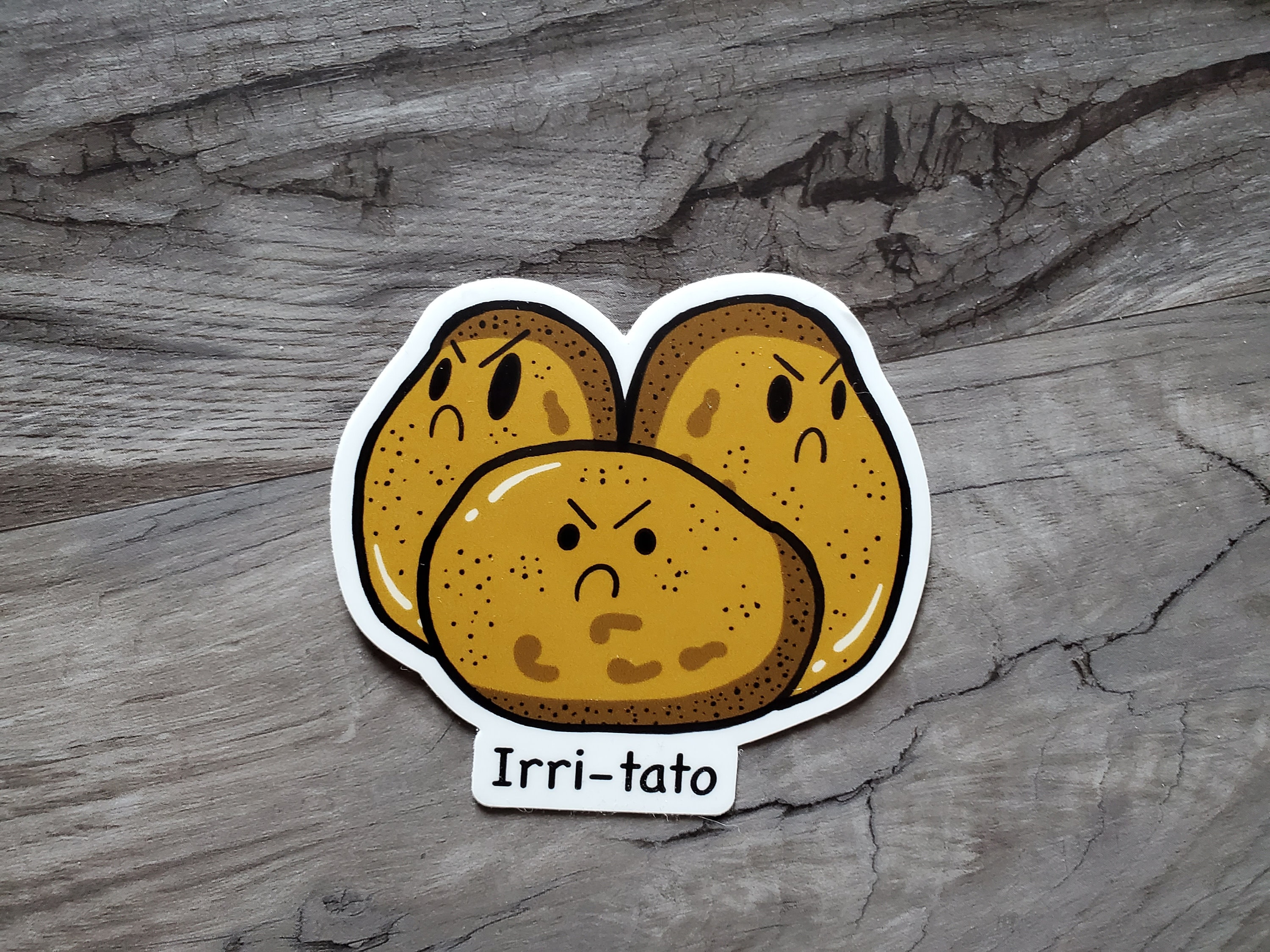 Grumpy Potato Vinyl Sticker Sassy Sticker Garden Sticker - Etsy