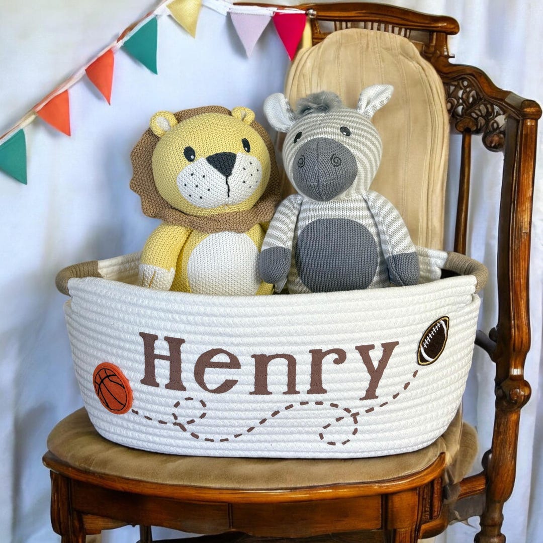 Personalized Sports Baby Shower Gift Baskets, Sports Themes for Baby ...