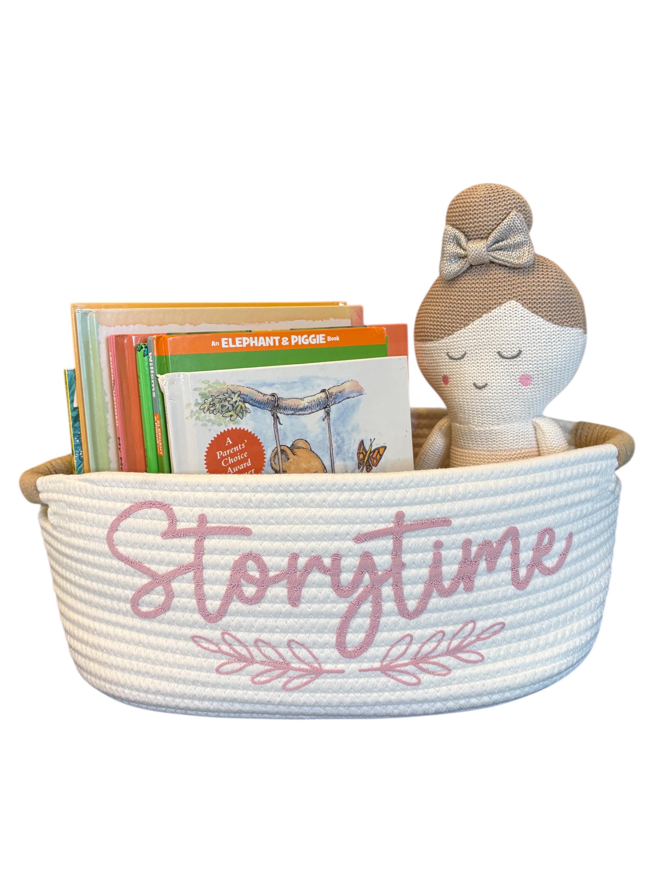 Storytime Basket for Baby Shower Gift Basket for Books for Baby Boy or ...